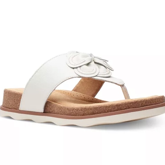 Clarks | Shoes | Clarks Womens Brynn Style Embellished Thong Sandals ...